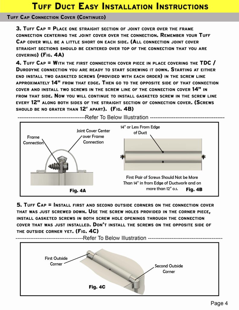 Install Instructions – Tuff Duct Systems